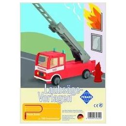 Pebaro 356S - Laubs&auml;gevorlage Feuerwehrauto, 1 Platte, Gr&ouml;&szlig;e DIN A4