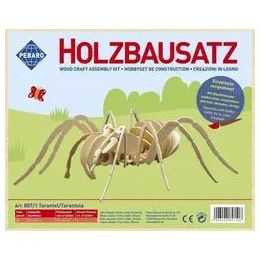 PEBARO 857/1 - Holzbausatz Tarantel Spinne, 28 Teile, Holzkonstruktion zum Zusammenstecken