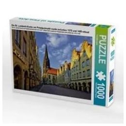 Calvendo Puzzle Die St. Lamberti-Kirche am Prinzipalmarkt wurde zwischen 1375 und 1450 erbaut 1000 Teile Lege-Gr&ouml;&szlig;e 64 x 48 cm Foto-Puzzle Bild von Paul Michalzik