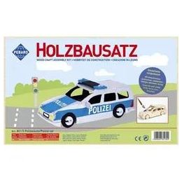PEBARO 851/3 - Holzbausatz Polizeiauto, 26 Teile, Holzkonstruktion zum Zusammenstecken