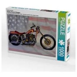 Calvendo Puzzle Harley Classic Chopper 1000 Teile Lege-Gr&ouml;&szlig;e 64 x 48 cm Foto-Puzzle Bild von Ingo Laue