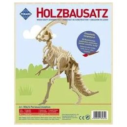 Pebaro 856/4 - Holzbausatz Dinosaurier Parasaurolophus, 38 Teile, Holzkonstruktion zum Zusammenstecken