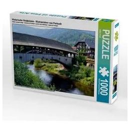 Calvendo Historische Holzbr&uuml;cke - Wahrzeichen von Forbach (Puzzle)