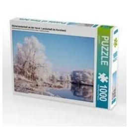 Calvendo Puzzle Winterlandschaft an der Havel. Landschaft im Havelland. 1000 Teile Lege-Gr&ouml;&szlig;e 64 x 48 cm Foto-Puzzle Bild von Anja Frost