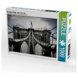 Calvendo Puzzle Brooklyn Bridge - New York City 1000 Teile Lege-Gr&ouml;&szlig;e 64 x 48 cm Foto-Puzzle Bild von Oliver Pinkoss Photostorys