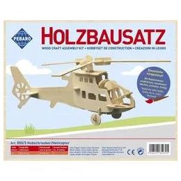 PEBARO 850/3 - Holzbausatz Hubschrauber, 24 Teile, Holzkonstruktion zum Zusammenstecken