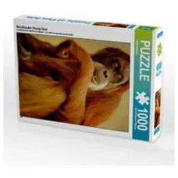 Calvendo Puzzle Naschender Orang Utan 1000 Teile Lege-Gr&ouml;&szlig;e 48 x 64 cm Foto-Puzzle Bild von Heike Hultsch