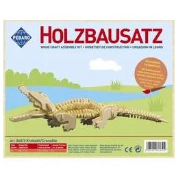 PEBARO 860/3 - Holzbausatz Krokodil, 94 Teile, Holzkonstruktion zum Zusammenstecken