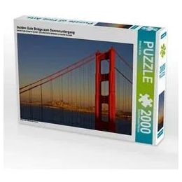 Calvendo Golden Gate Bridge zum Sonnenuntergang (Puzzle)