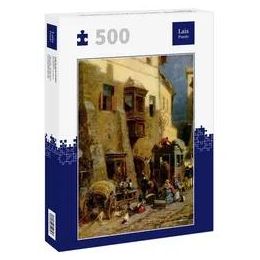 Lais Puzzle Carl Spitzweg - Zollstation in Zirl in Tirol (Zweierlei Reisen) 500 Teile