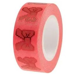 Rico Design Tape Bows, Pixels, Neon Pink,, 1,5 cm x 10 m