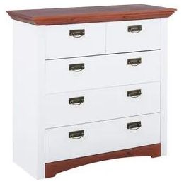 Schubkastenkommode OTTO HOME "Konrad", wei&szlig; (wei&szlig;, kirschbaumfarben), B:94cm H:89cm T:39cm, Sideboards, Breite 94 cm, aus massiver, FSC-zertifizierter Kiefer