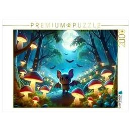 Calvendo Puzzle Kleine Vampirflederm&auml;use erkunden einen leuchtenden Pilzwald 2000 Teile Lege-Gr&ouml;&szlig;e 90x67cm Foto-Puzzle f&uuml;r gl&uuml;ckliche Stunden