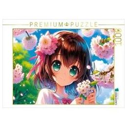 Calvendo Puzzle Bl&uuml;tentr&auml;ume - Ein Manga-M&auml;dchen in einem Fr&uuml;hlingskleid 1000 Teile Lege-Gr&ouml;&szlig;e 64x48cm Foto-Puzzle f&uuml;r gl&uuml;ckliche Stunden