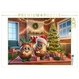 Calvendo Puzzle Weihnachtszauber im Wohnzimmer: Die festlichen Couch-Potatoes 1000 Teile Lege-Gr&ouml;&szlig;e 64x48cm Foto-Puzzle f&uuml;r gl&uuml;ckliche Stunden