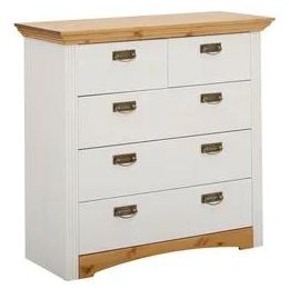 Schubkastenkommode OTTO HOME "Konrad", wei&szlig; (wei&szlig;, honig), B:94cm H:89cm T:39cm, Sideboards, Breite 94 cm, aus massiver, FSC-zertifizierter Kiefer