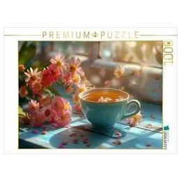 Calvendo Puzzle Kr&auml;utertee in der Tasse 1000 Teile Lege-Gr&ouml;&szlig;e 64x48cm Foto-Puzzle f&uuml;r gl&uuml;ckliche Stunden