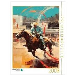 Calvendo Puzzle Rodeo-Rebellen: Der Cowboy im Sturm 2000 Teile Lege-Gr&ouml;&szlig;e 90x67cm Foto-Puzzle f&uuml;r gl&uuml;ckliche Stunden