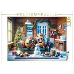 Calvendo Puzzle Winterwunderland daheim: Kartoffelige Schneefreuden 1000 Teile Lege-Gr&ouml;&szlig;e 64x48cm Foto-Puzzle f&uuml;r gl&uuml;ckliche Stunden