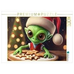 Calvendo Puzzle Ein ganz normales Alien backt Pl&auml;tzchen 1000 Teile Lege-Gr&ouml;&szlig;e 64x48cm Foto-Puzzle f&uuml;r gl&uuml;ckliche Stunden