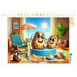 Calvendo Puzzle Sommerspa&szlig; im Wohnzimmer: Kartoffeln im Planschbecken 1000 Teile Lege-Gr&ouml;&szlig;e 64x48cm Foto-Puzzle f&uuml;r gl&uuml;ckliche Stunden