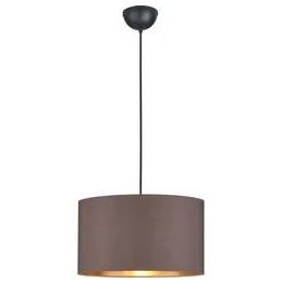 OTTO HOME Pendelleuchte "Jerrett", grau (taupe), 1, &Oslash; 40cm H: 150cm, 1 Stk., Leuchten, H&auml;ngeleuchte 1-flammig, Schirm taupe und innen goldfarbig, Pendelleuchte