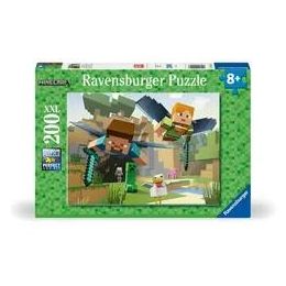 Ravensburger Kinderpuzzle 200 XXL Teile - Minecraft - Tierische Abenteuer