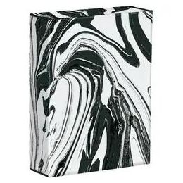 Teneues - Playing Cards: Black and White Marble, Gift Box with Magnetic Closure, 52 Cards, Blue Core Card Stock, Linen Texture