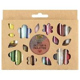 Folia&reg; Bio Glitter- und Pailletten-Set, Rainbow L 15 x Bio-Glitter, 5 x Pailletten