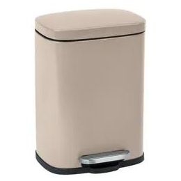Wenko Treteimer Mod. Leno, Taupe 5 L, Easy-Close Absenkautomatik