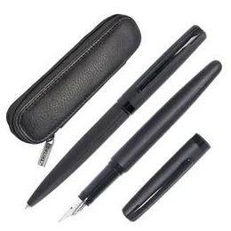 ONLINE Schreib Set F&uuml;ller + Kugelschreiber + Etui black
