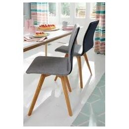 Guido Maria Kretschmer Home & Living Esszimmerstuhl "Dalea", schwarz (schwarz, grau, eichefarben), B:45cm H:91cm T:55cm, Kunstleder;weicher Webstoff mit feiner Struktur aus 100% Polyester, GUIDO MARIA KRETSCHMER HOME & LIVING, St&uuml;hle, Esszimmerstuhl, im 2er, 4er oder 6er-Set, K&uuml;chenstuhl