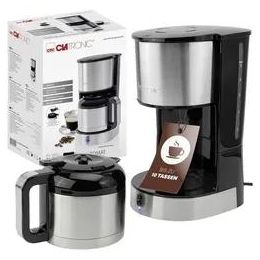Clatronic KA 3805 Edelstahl-schwarz Kaffeemaschine Edelstahl Fassungsverm&ouml;gen Tassen=10 Isolierkanne