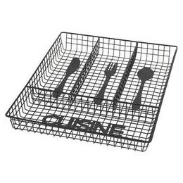 Neuetischkultur Besteckkasten aus schwarzem Metalldraht