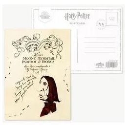 Die Karte des Rumtreibers: "Nachricht an Professor Snape" Postkarte