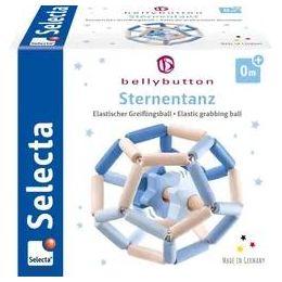 Selecta 64022 - bellybutton, Sternentanz, Greifling-Ball, Holz, blau, 11,5 cm