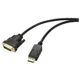 Renkforce DisplayPort / DVI Adapterkabel DisplayPort Stecker, DVI-D 24+1pol. Stecker 1.80 m Schwarz RF-5771518 PVC-Mantel DVI-Kabel