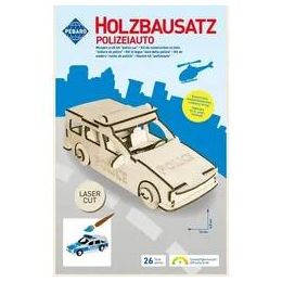 PEBARO 851/3L - Holzbausatz Polizeiauto, Laser cut Bastelset