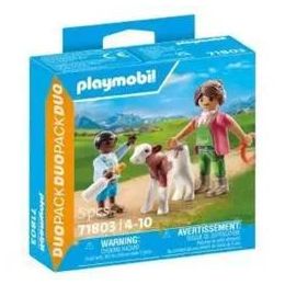 Playmobil 71803 B&auml;uerin mit Kind und Kalb