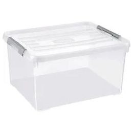 curver 243813 Aufbewahrungsbox HANDY stapelbar (L x B x H) 490 x 390 x 250 mm Transparent, Silber 1 St.