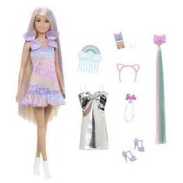 Barbie Fun & Fancy Puppe mit Accessoires, Modepuppe mit extra langem blondem Haar und 2 Looks