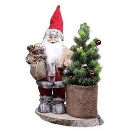 HTI-Living Weihnachtsmannfigur 30 cm mit Baum