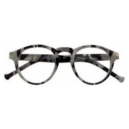 Lesebrille FRANKIE, grau-havanna, +2.50 dpt mit Etui