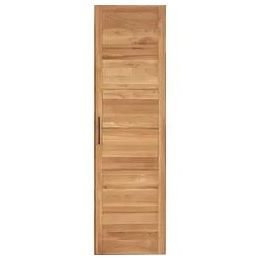 Kleiderschrank Home Affaire "Chamara", beige (natur), B:63cm H:218cm T:65cm, Schr&auml;nke, Kleiderschrank, aus massivem Eichenholz, in unterschiedlichen Breiten, H&ouml;he 218 cm