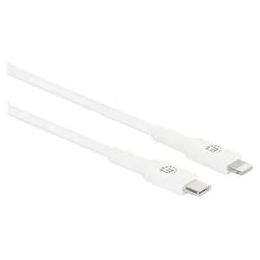 Manhattan USB-Kabel USB-C&reg; Stecker, Apple Lightning Stecker 1.00m Wei&szlig; 394512