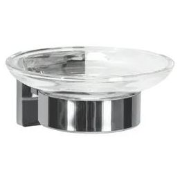 Seifenablage Kleine Wolke "Luno", transparent (clear), B:11cm H:5,9cm T:12,2cm, Kunststoff, Stahl, Seifenhalter, Kunststoff/Stahl