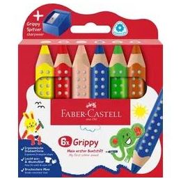 Faber-Castell Buntstifte Grippy 6er Set mit Spitzer
