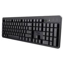 Trust ODY II Bluetooth&reg; Tastatur Deutsch, QWERTZ Schwarz mit numerischer Tastatur