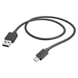 Hama USB-Ladekabel USB 2.0 USB-A Stecker, USB-Micro-B Stecker 1.00m Schwarz 00201584