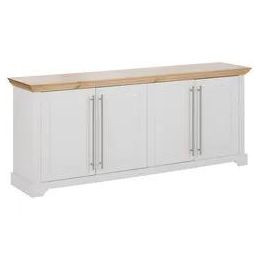 Kommode OTTO HOME "Melissa", wei&szlig; (wei&szlig;, honig), B:171cm H:70cm T:39cm, Massivholz, Sideboards, Kommode, aus massiver Kiefer, FSC zertifiziert, 4-t&uuml;rig, Breite 171 cm